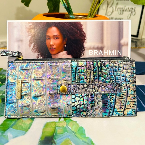 Brahmin | Bags | Brahmin Mother Of Pearl Credit Card Wallet | Poshmark